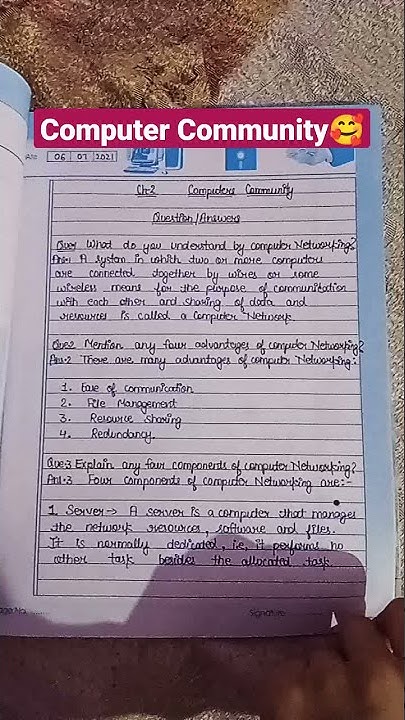 Class 8th Computer Chapter 2 Computer Community All notes 📝😍🥰# shorts ...