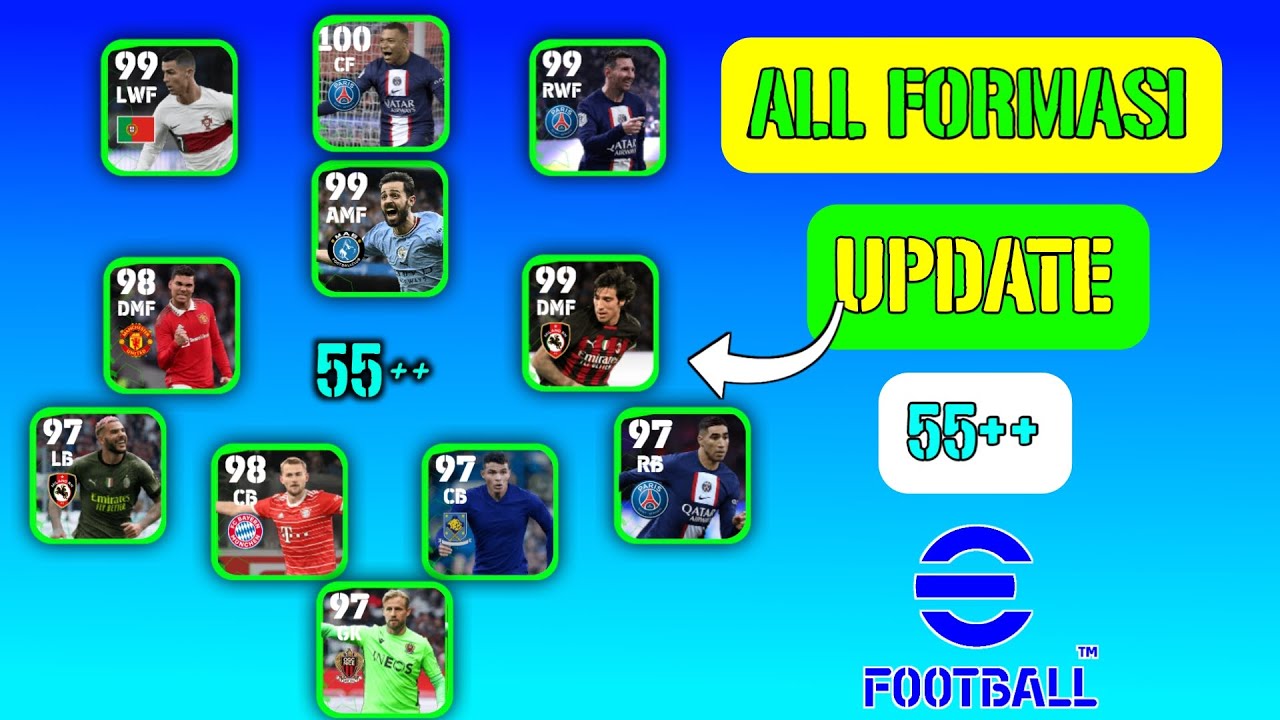All Formasi Update efootball 2023 mobile 🔥 - YouTube