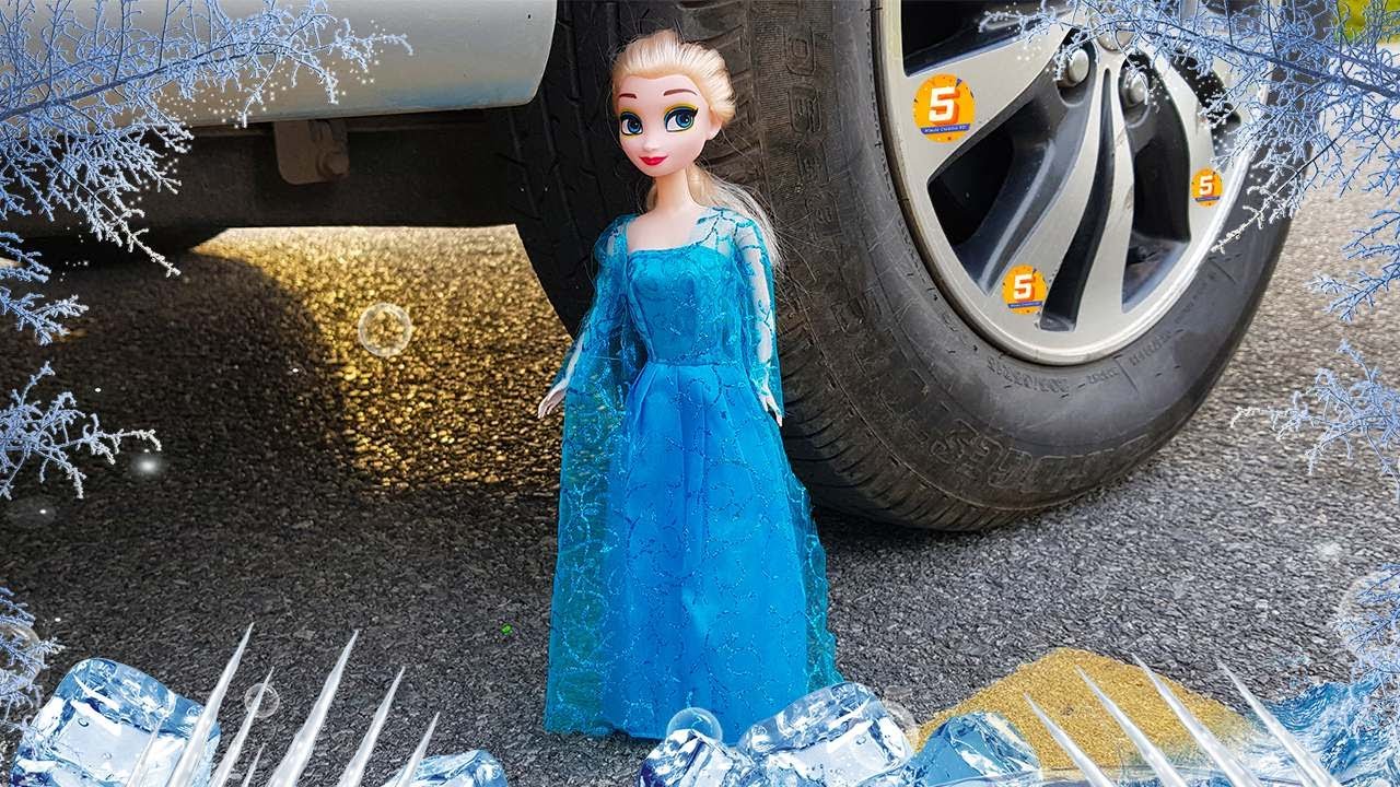 Experiment Car Vs Frozen Elsa-Crushing Crunchy & Soft Things by Car l ...