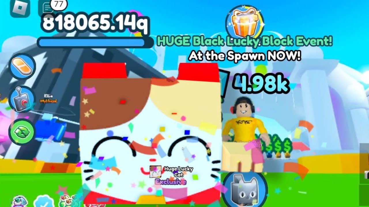 HUGE BLACK LUCKY BLOCK EVENT 'PET SIMULATOR X ROBLOX @Roblox - YouTube