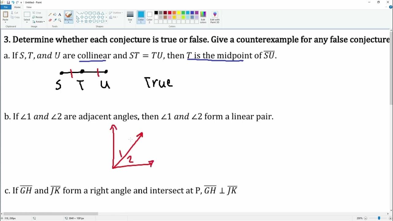 Determine Conjecture as true or false using Counterexamples. Question 3 - YouTube