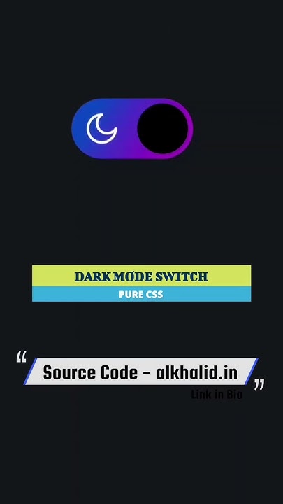 Css Dark Mode Switch Html Csscoding Programming Javascript Python Youtube