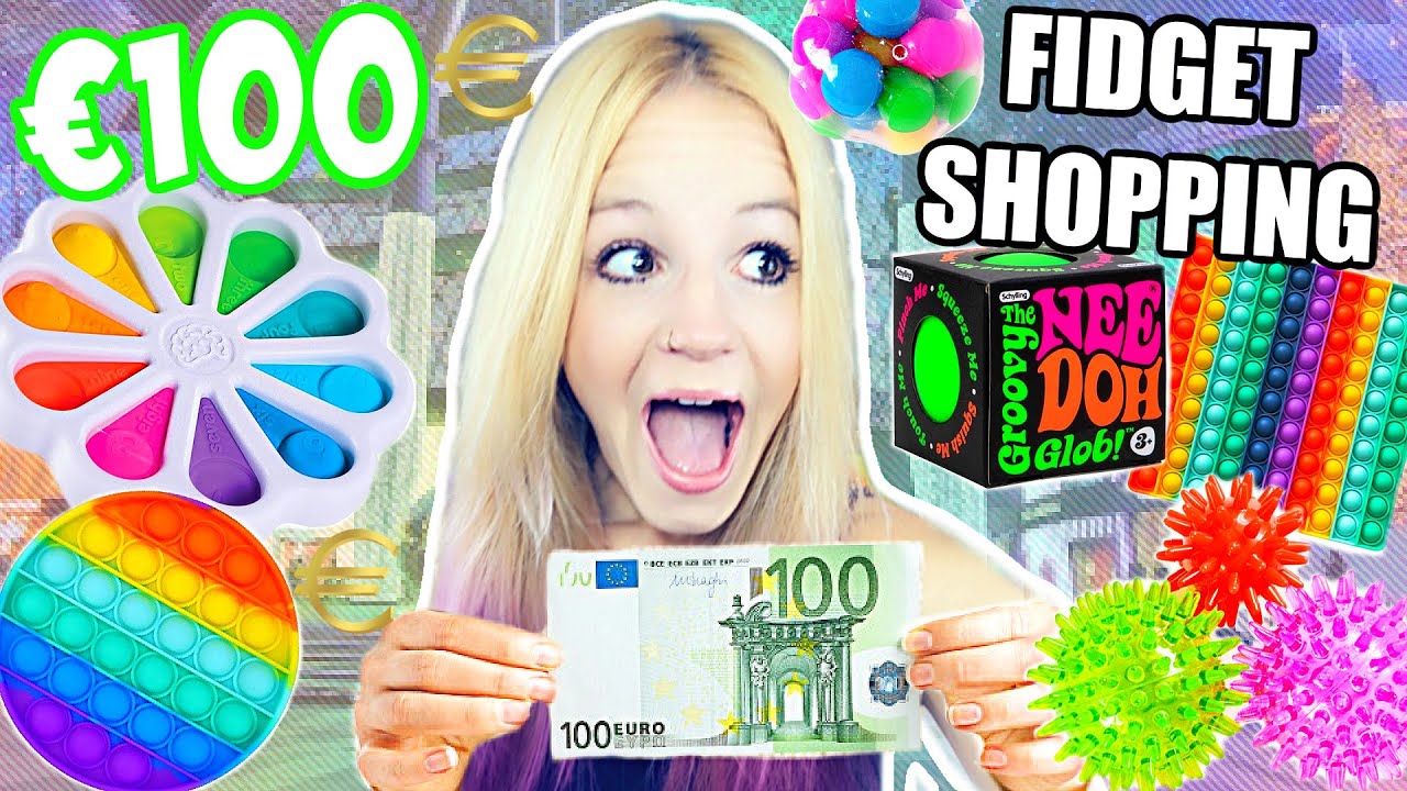 100 € FIDGET TOY SHOPPING CHALLENGE Action Haul 🤑😱 Stress Ball, Pop It ...