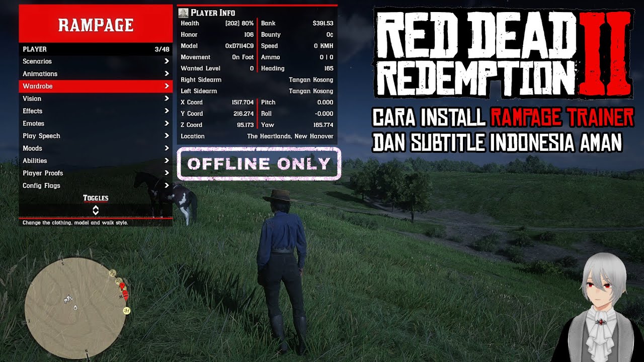 CARA INSTALL MOD MENU DI RED DEAD REDEMPTION 2 - Rampage Trainer - YouTube