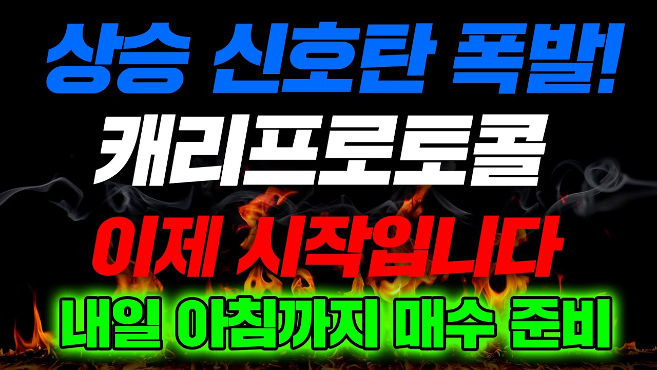 상승 신호탄 폭발 캐리프로토콜 이제 시작입니다 내일 아침까지 매수 준비 캐리프로토콜 캐리프로토콜전망 캐리프로토콜코인