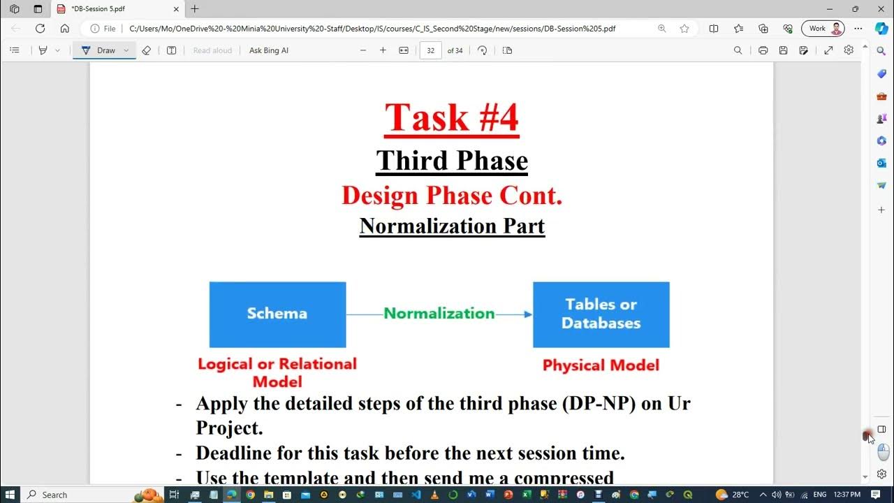 Session 5 - Part 2 (Design Phase - Normalization - Practical) - YouTube