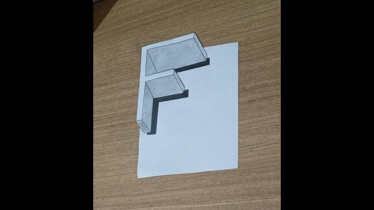 How to draw 3D letter tutorial - YouTube