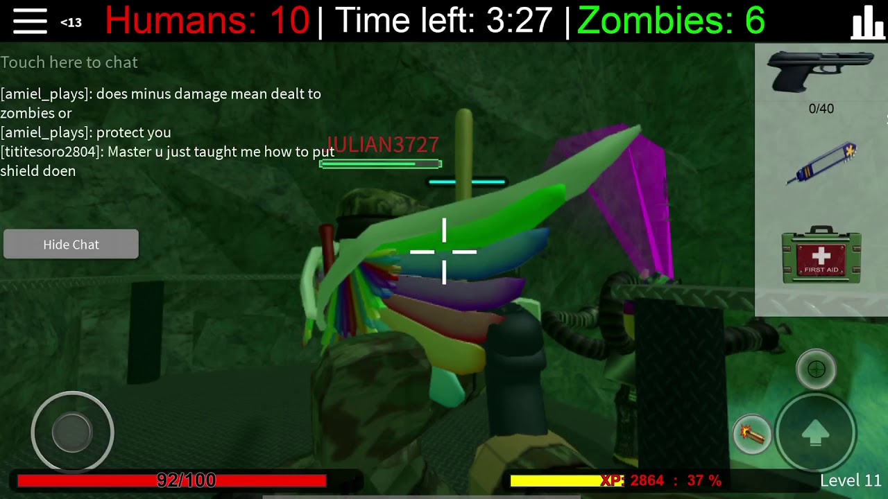Roblox human vs zombies - YouTube