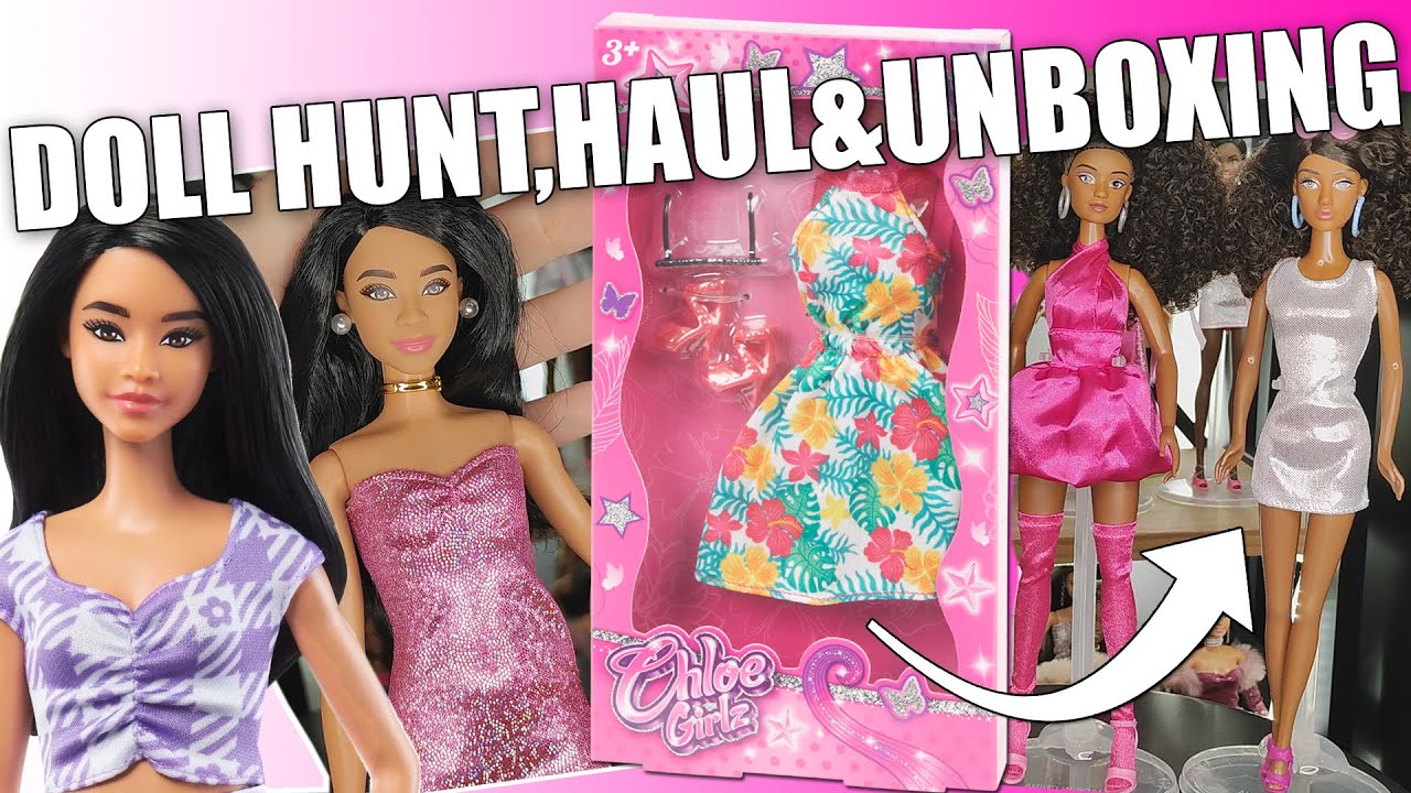 DOLL HUNT, HAUL & UNBOXING Barbie Fashionistas Defa Lucy Fashion Packs ...