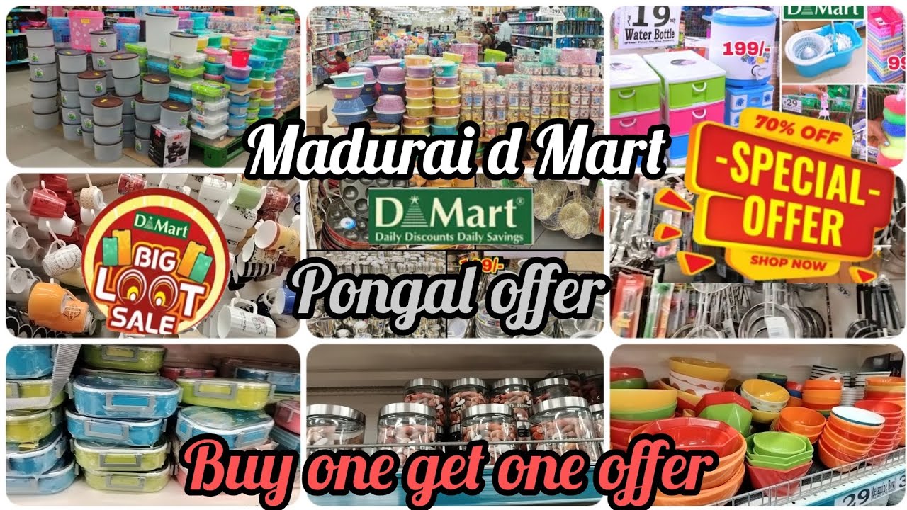 madurai D Mart pongal offers buy one get one offer - YouTube