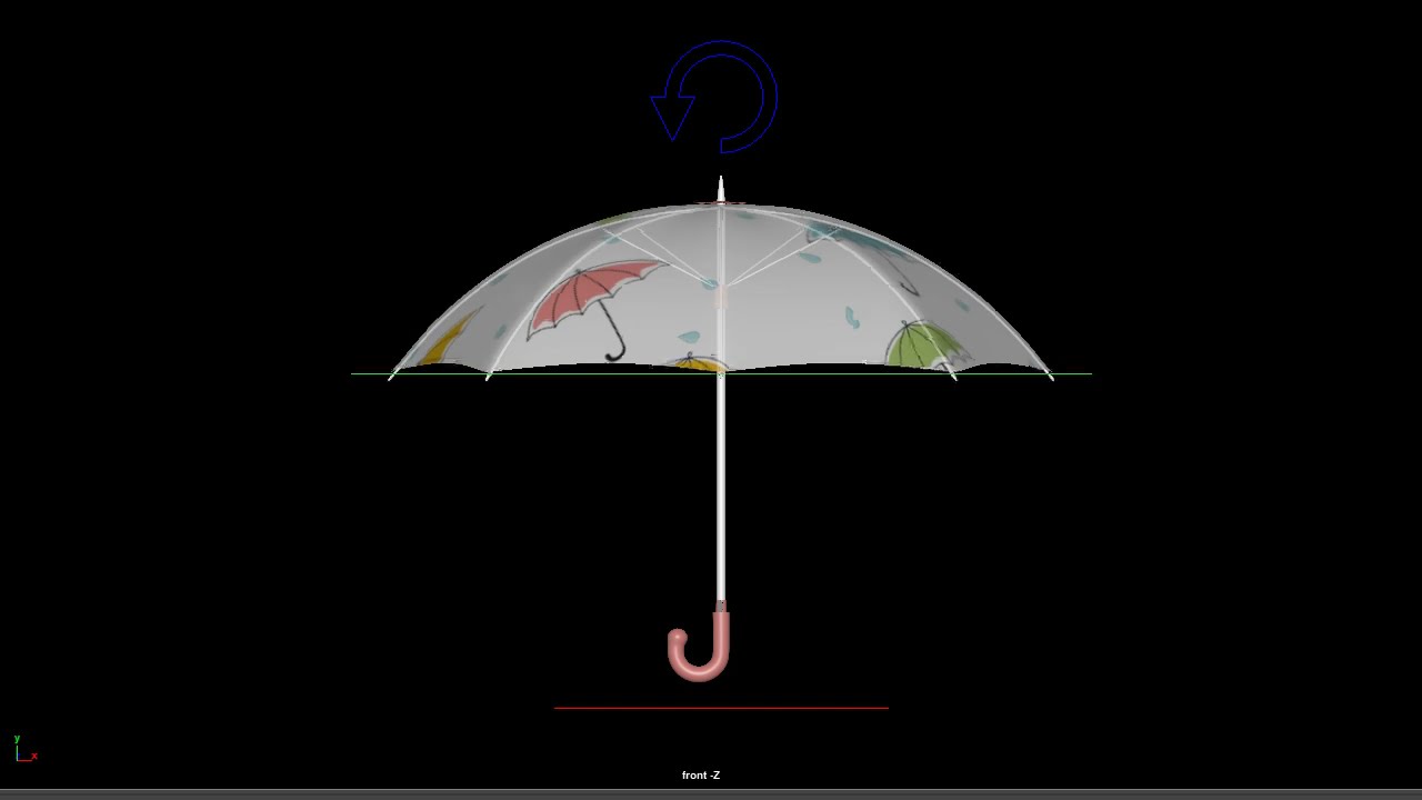 Umbrella Modeling, Texturing, Rigging, And Animation In Maya - YouTube