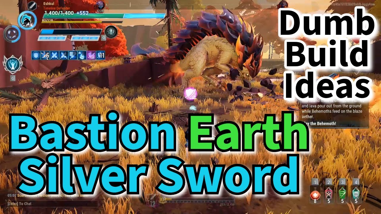 Bastion Earth Silver Sword - Dauntless Build - YouTube
