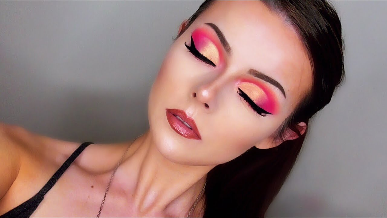 Hot Pink Cut Crease Makeup Tutorial Take Me Back To Brazil Palette