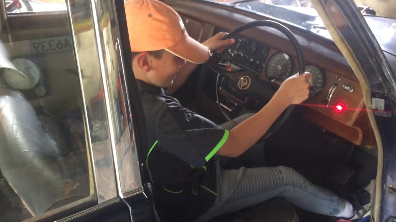 Daimler V8 engine running (new Coby exhaust system) - YouTube