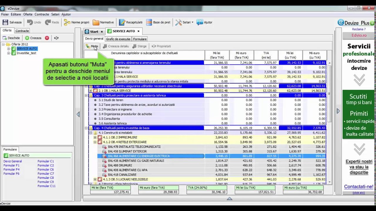 Tutorial 30 - Mutarea unui deviz in Devizul General - YouTube