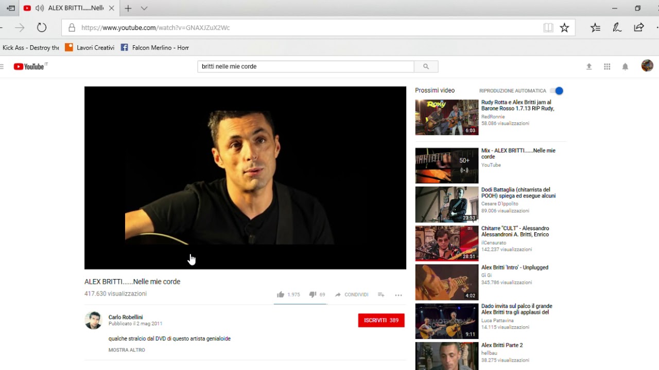 Alex Britti si lecca il ... dito!!! - YouTube