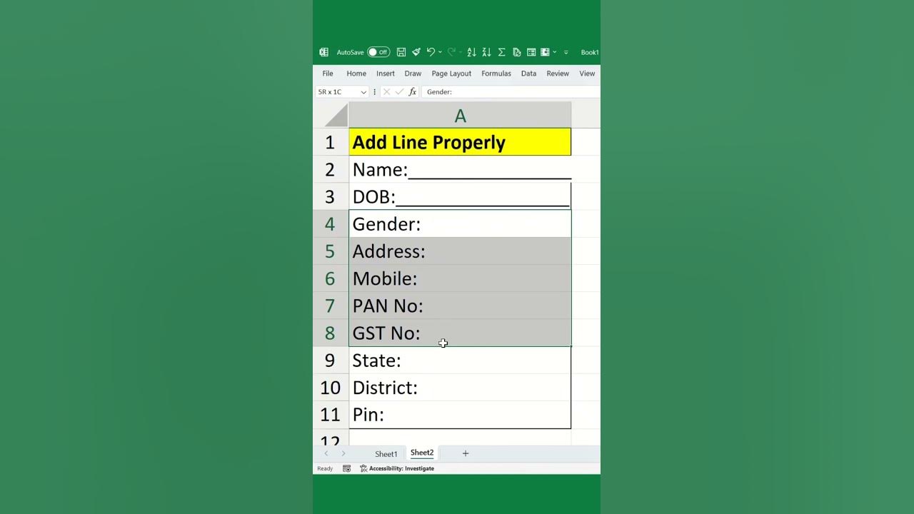 Excel E Line Kivabe Add Korbo Excel Excellent Exceltricks Excelshortcuts Smartexcel