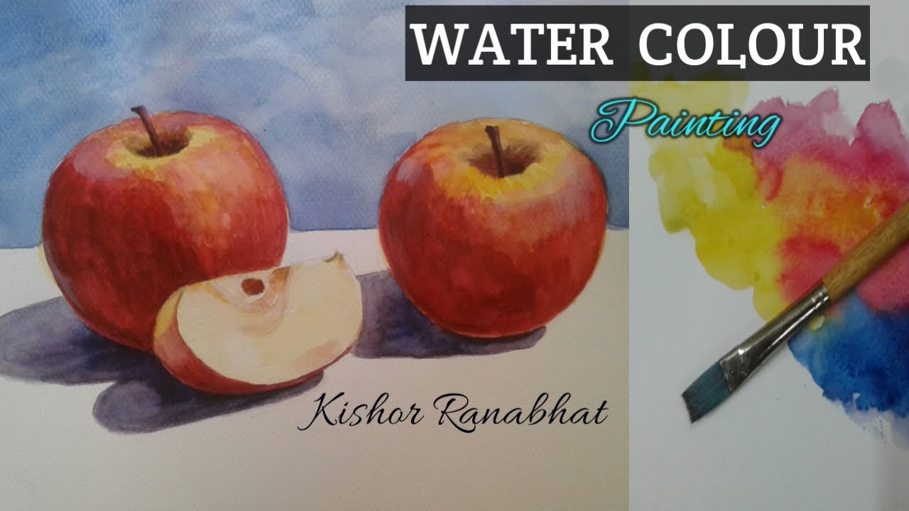 How to Paint Apple (Still-life) | Step by Step Water Colour tutorial ...
