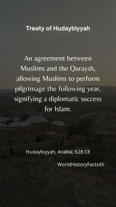 Treaty of Hudaybiyyah #shorts #short - YouTube