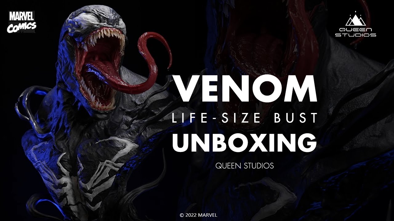 Venom Life-size Bust Unboxing Video (Queen Studios) - YouTube