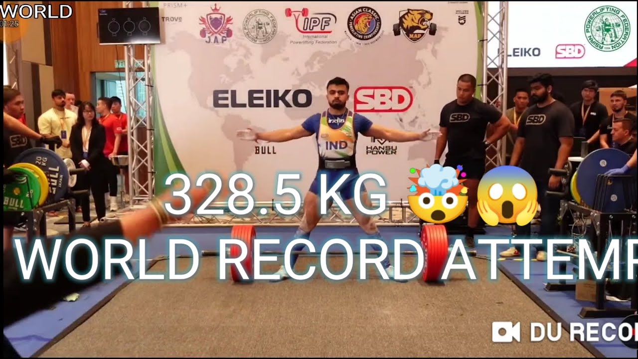 Aren Fernandes | All deadlift attempts | World record attempt | Asian ...