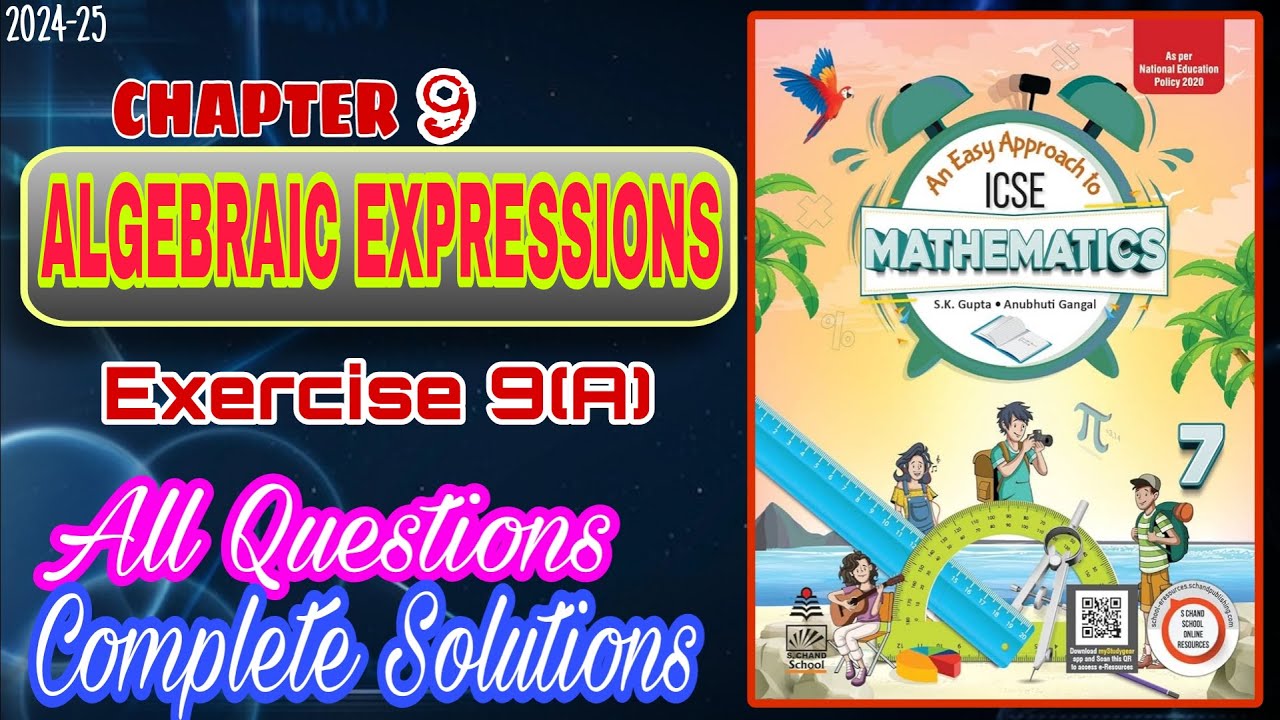 CLASS 7 Math Chapter 9 Algebraic Expression | Exercise 9(A) solutions ...