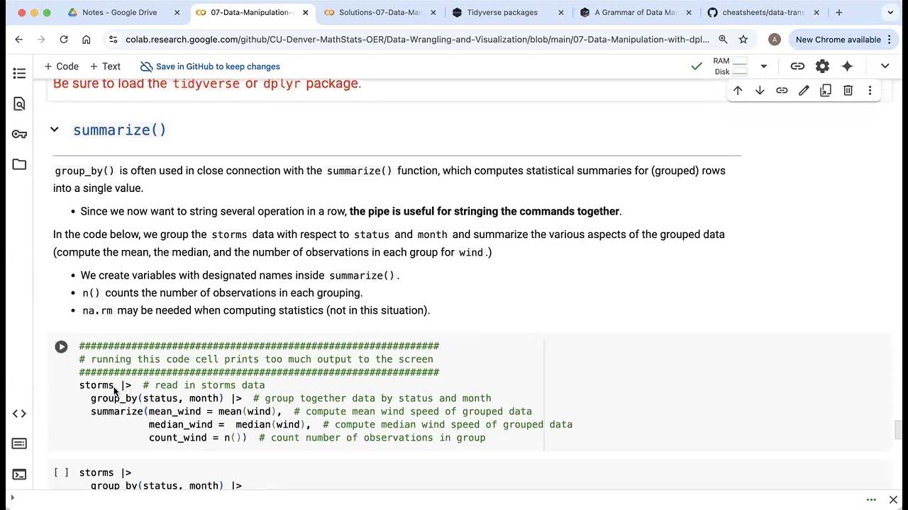 The summarize() Function in dplyr - YouTube