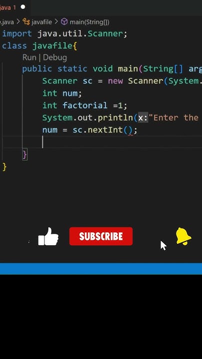 Programme To Find Factorial In Java Shorts Short Java Programming Youtube