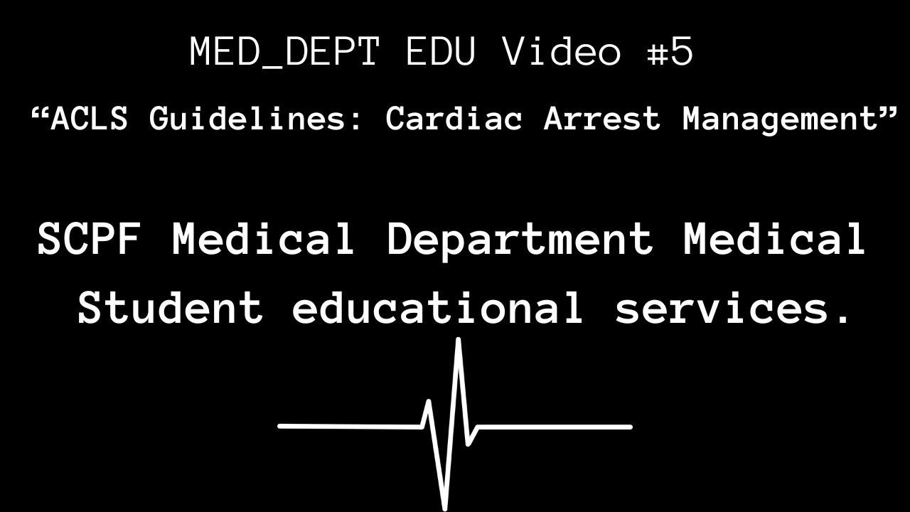 ACLS Guidelines: Cardiac Arrest Management - YouTube