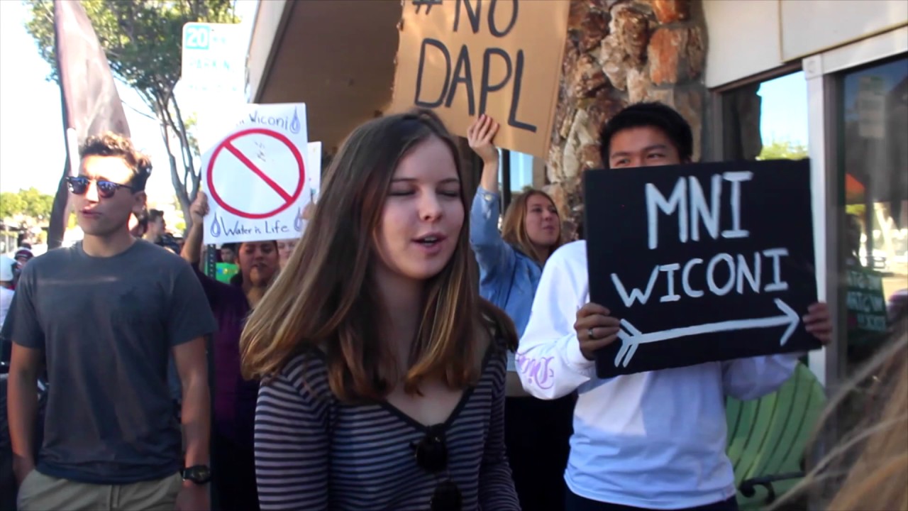 Mni Wiconi - OC March for Standing Rock - YouTube