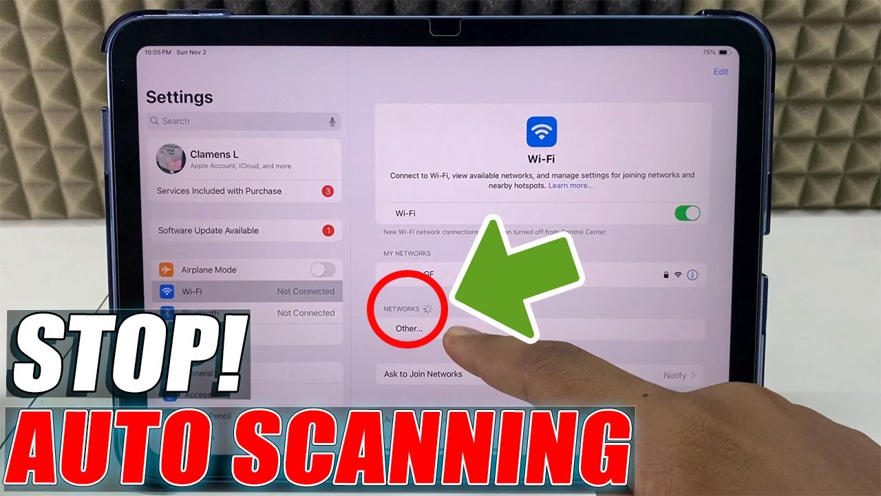 how to disable nearby device scanning on ipad? - YouTube
