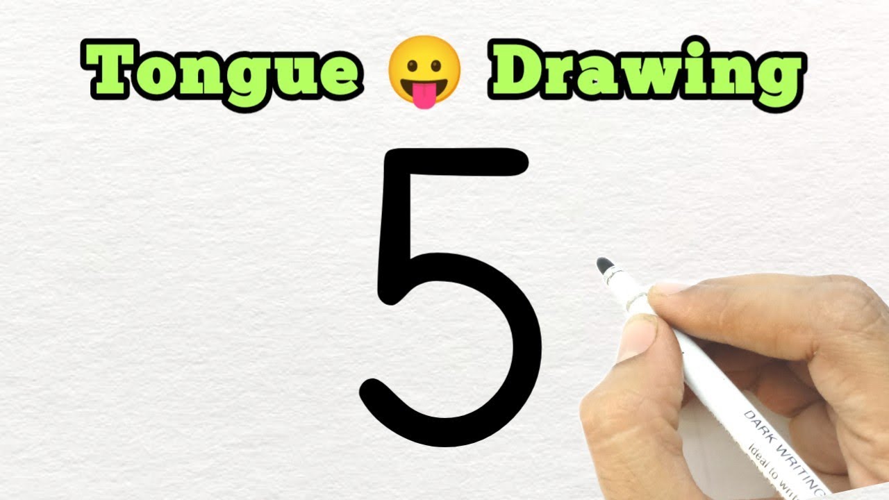 Easy Tongue 👅 Drawing | How to Draw Tongue | Learn to Draw Tongue Step ...