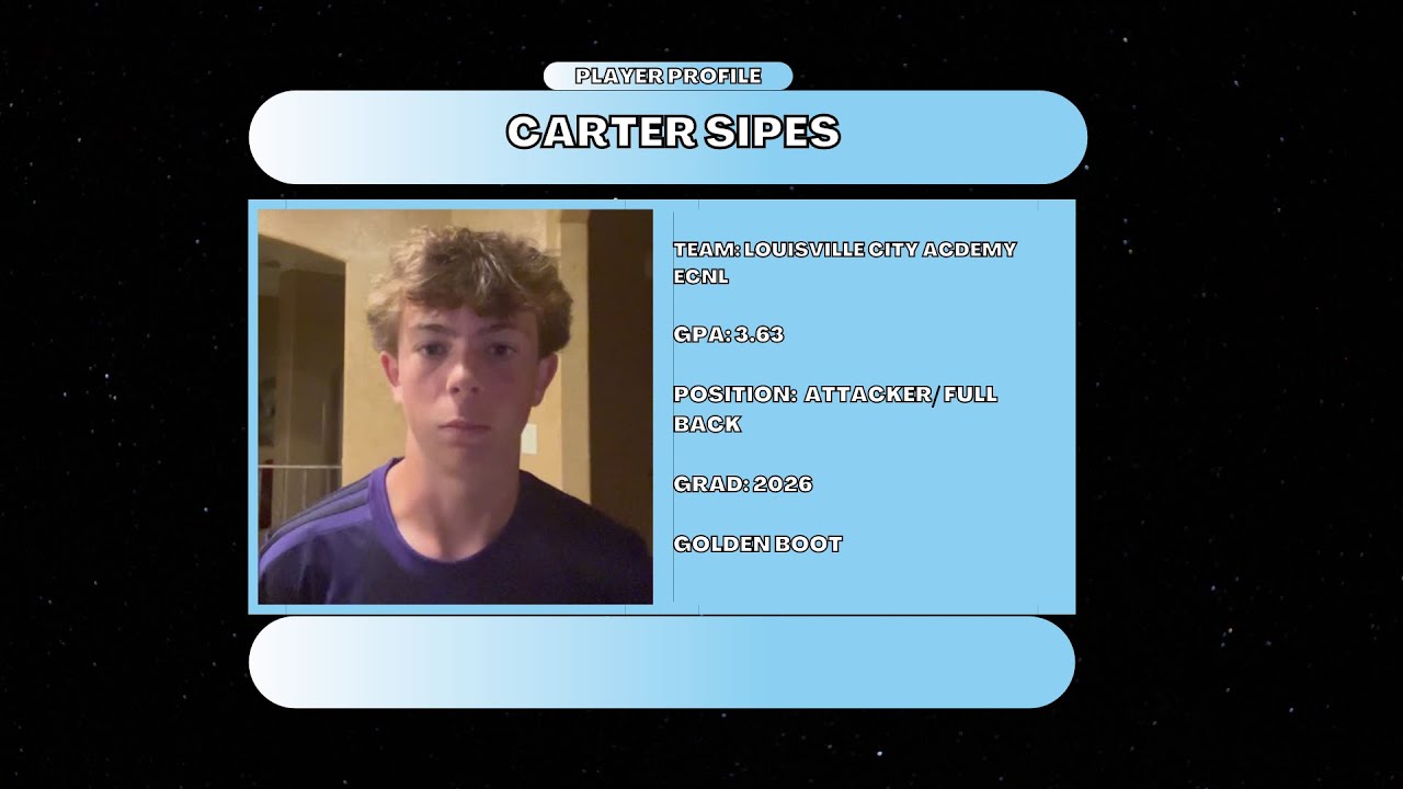 Carter Sipes (Attacker/Full Back, 3.63 GPA, Class of 2026) - YouTube