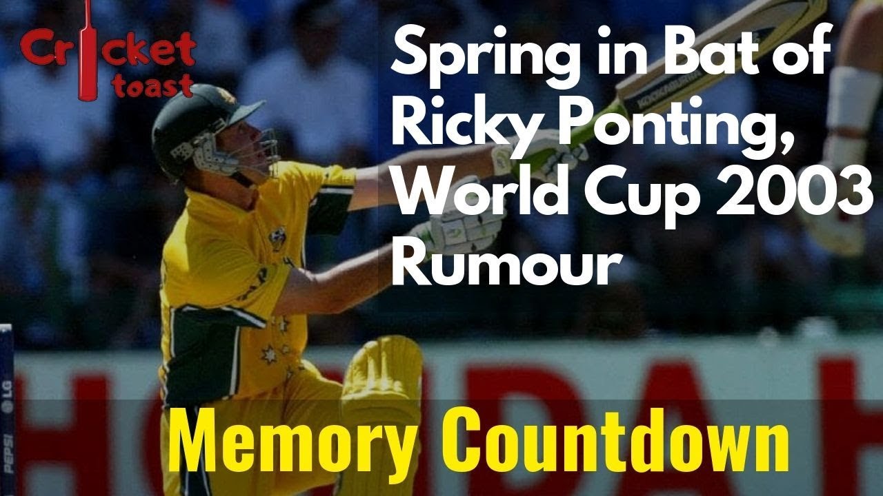 Spring in Ponting's Bat | Ind vs Aus, World Cup 2003 Final | Memory ...