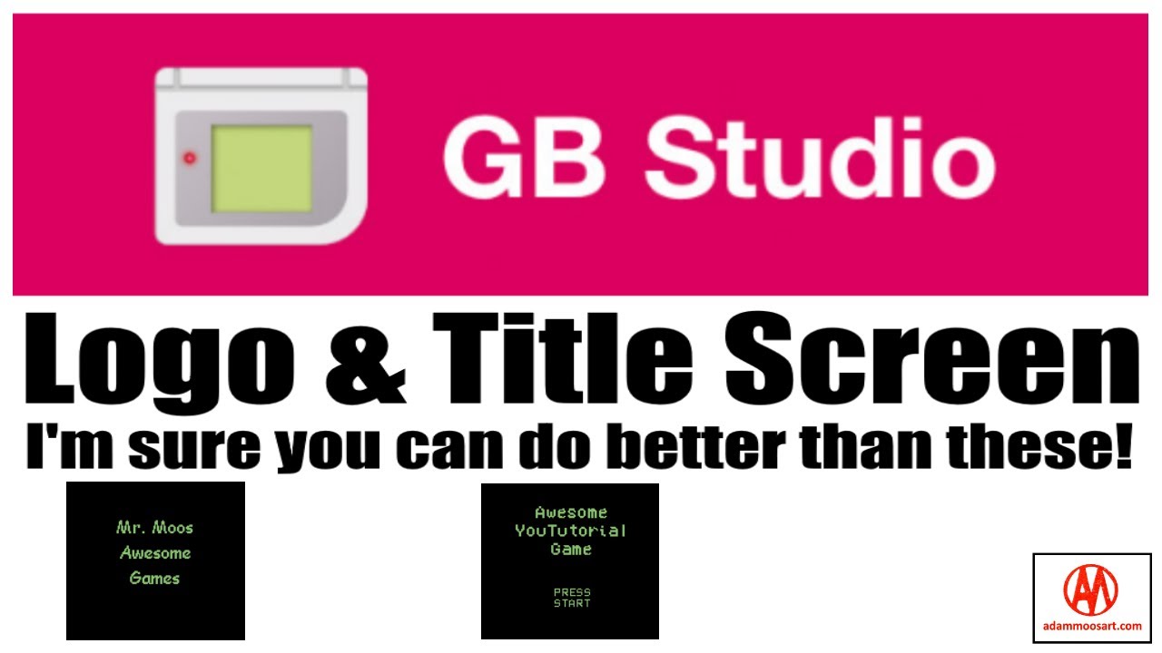 GB Studio 3.5 - Logo and Title Screens - YouTube