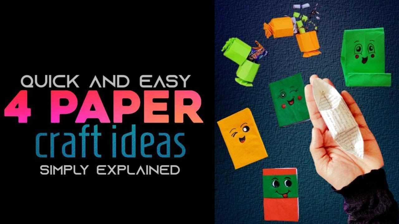 4 Cute Craft Ideas With News Paper / Origami🔥 | DIY craft | awesome ...