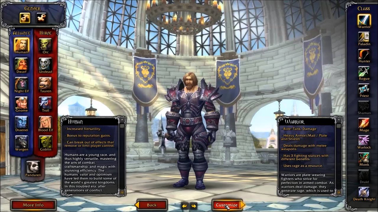 How to create a WoW character - YouTube