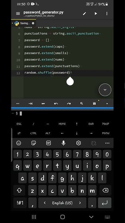 Generate Password using Python || Code is Fun - YouTube