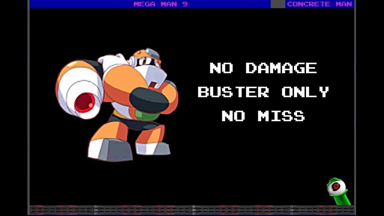 Mega Man 9 - Concrete Man (Buster Only, No Miss, No Damage) - YouTube