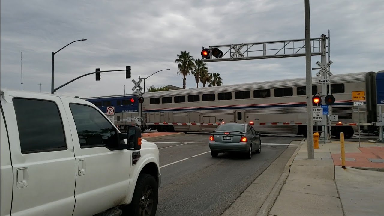 CDTX 2114 Amtrak Pacific Surfliner passes State College Boulevard ...