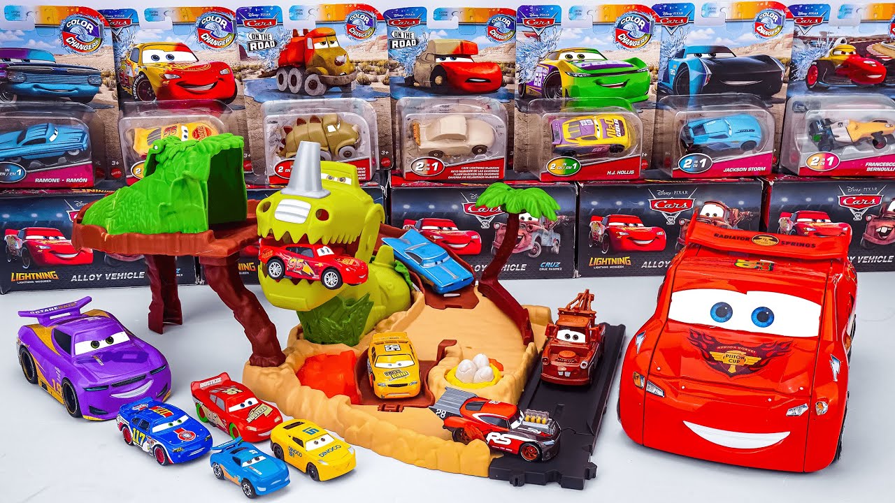 Disney Pixar Cars Unboxing Review | Disney Cars on the Road Dino ...