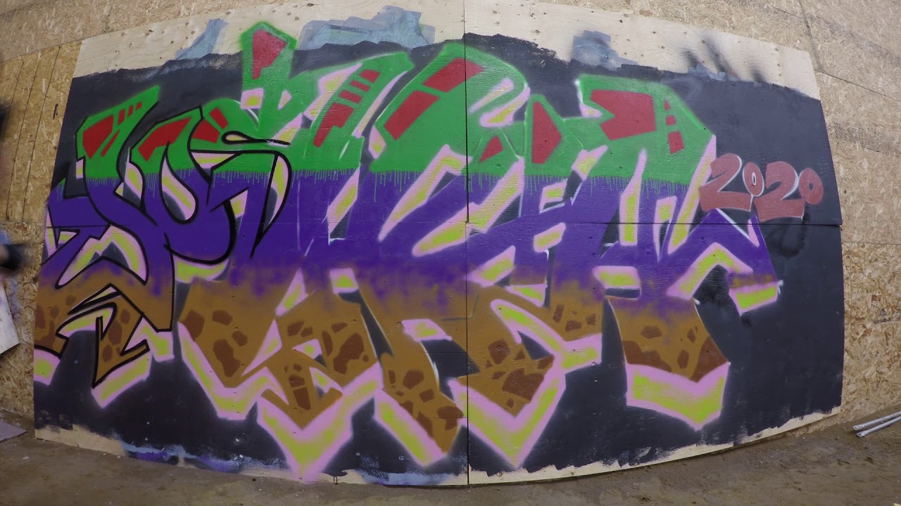 Graffiti:"JOSHUA" Painted Piece 2020 - YouTube