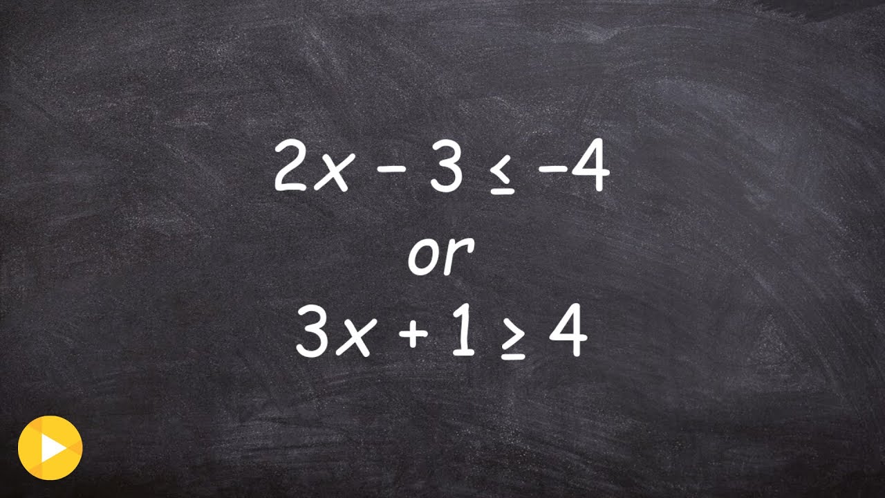 Easy way to solve and graph a compound inequality with OR - YouTube