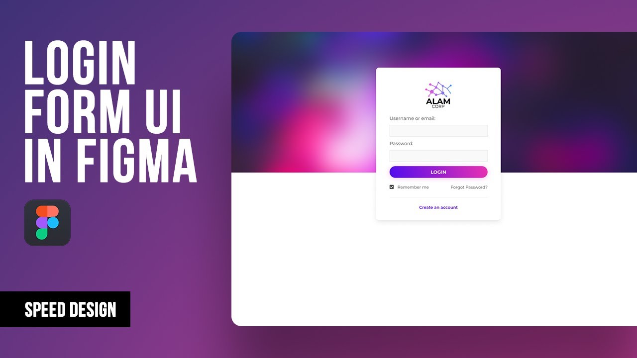 Login Form UI/UX in Figma - Speed Design - YouTube
