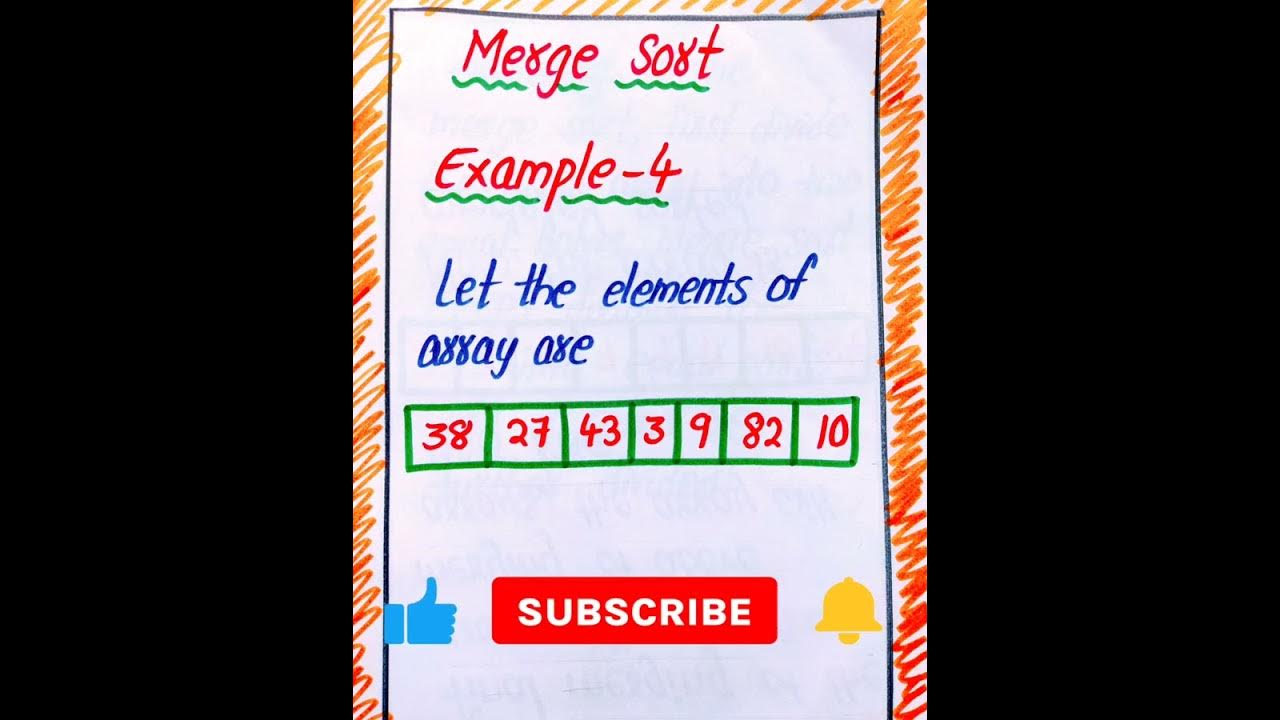 Merge Sort Algorithm Example 4 In Data Structures Laharivlogs Datastructures Mergesort Youtube 3279