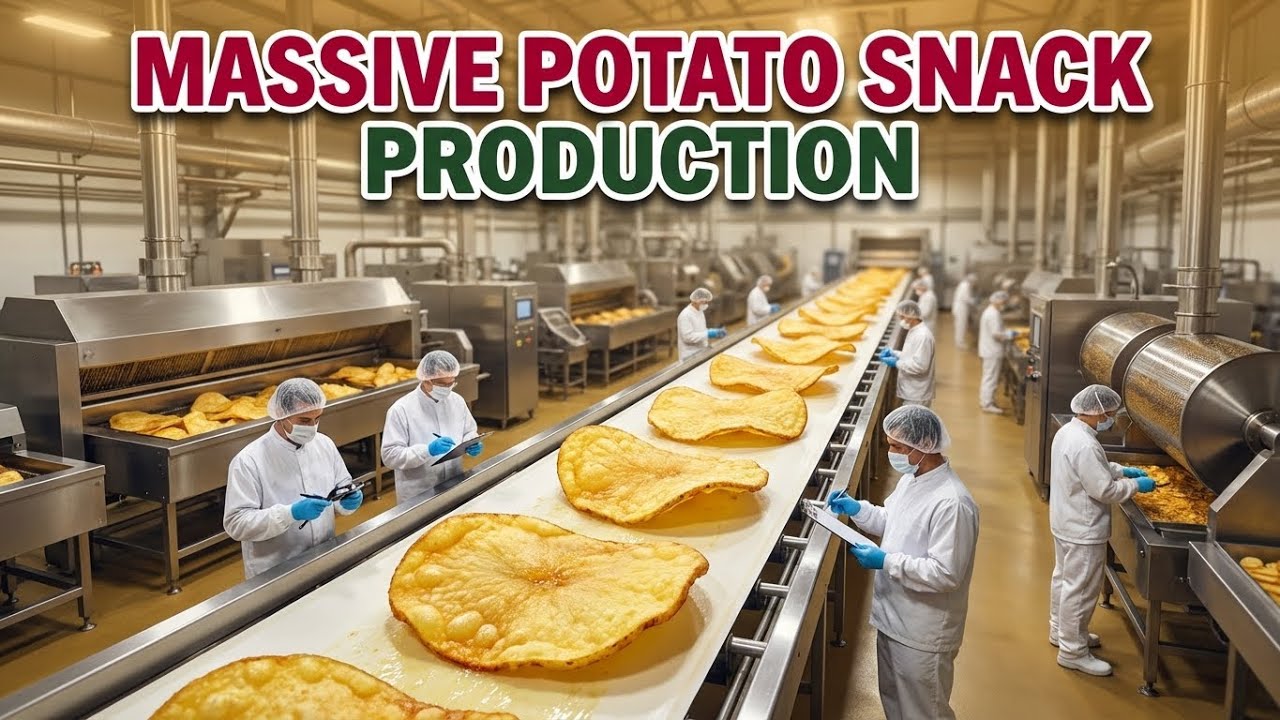 How Potato Snacks Are Made : Inside The Massive Potato Snack Factory ...