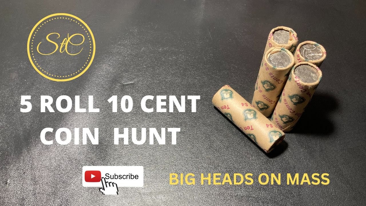 Coin Noodle Hunt Eps. 98 - 10 Cent Coin Roll Noodling Hunt. Big Heads ...