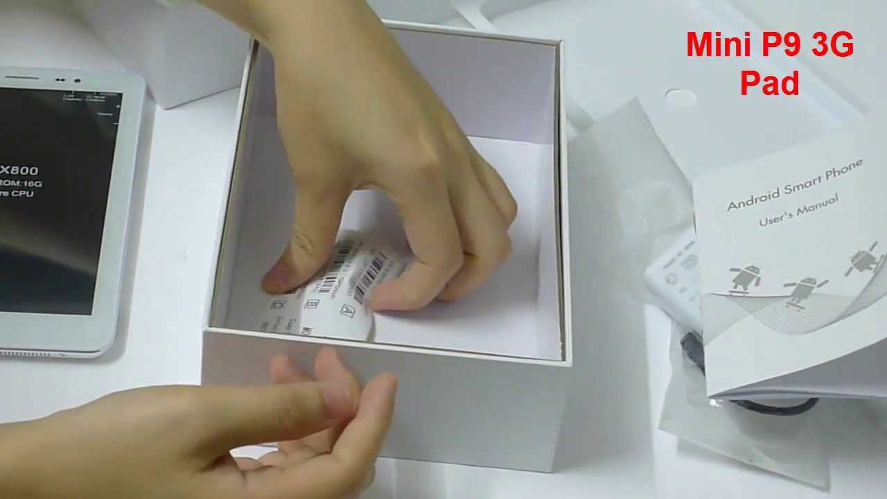 MINI P9 3G Pad unboxing video review by CARTGOO.com - YouTube
