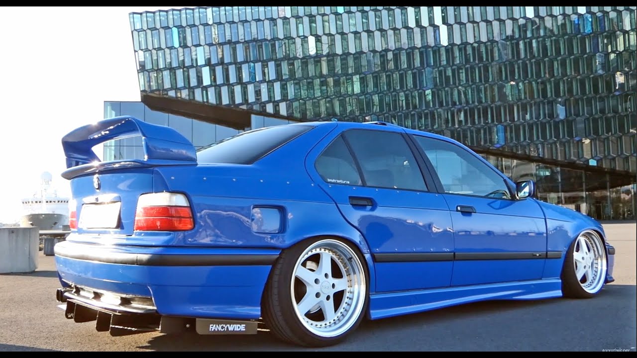 BMW E36 328i, KSport Bagged, CliqTuning Overfenders, FancyWide. - YouTube