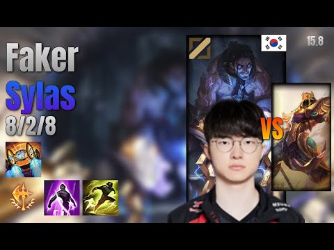 Faker Mid Sylas vs Azir lol KR solo rank Full Game 15.8 | 페이커 사일러스 vs 아지르 - YouTube